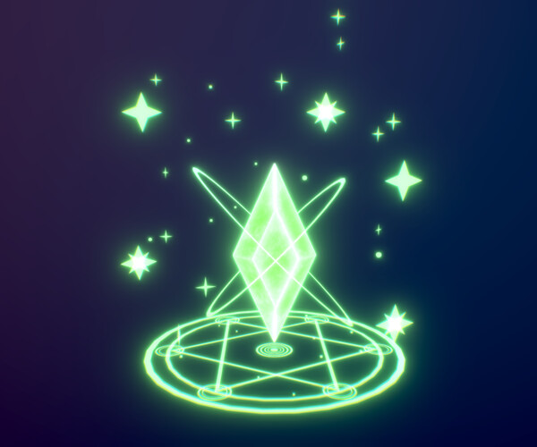 ArtStation - Magic Crystal Animated | Game Assets