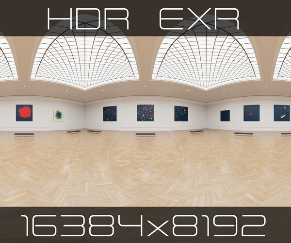 ArtStation - HDRI - Art Museum Gallery Interior 12 - 16384x8192 | Resources