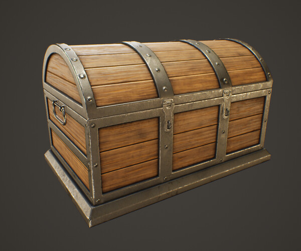 ArtStation - Medieval Treasure Chest - Wooden Chest X | Game Assets