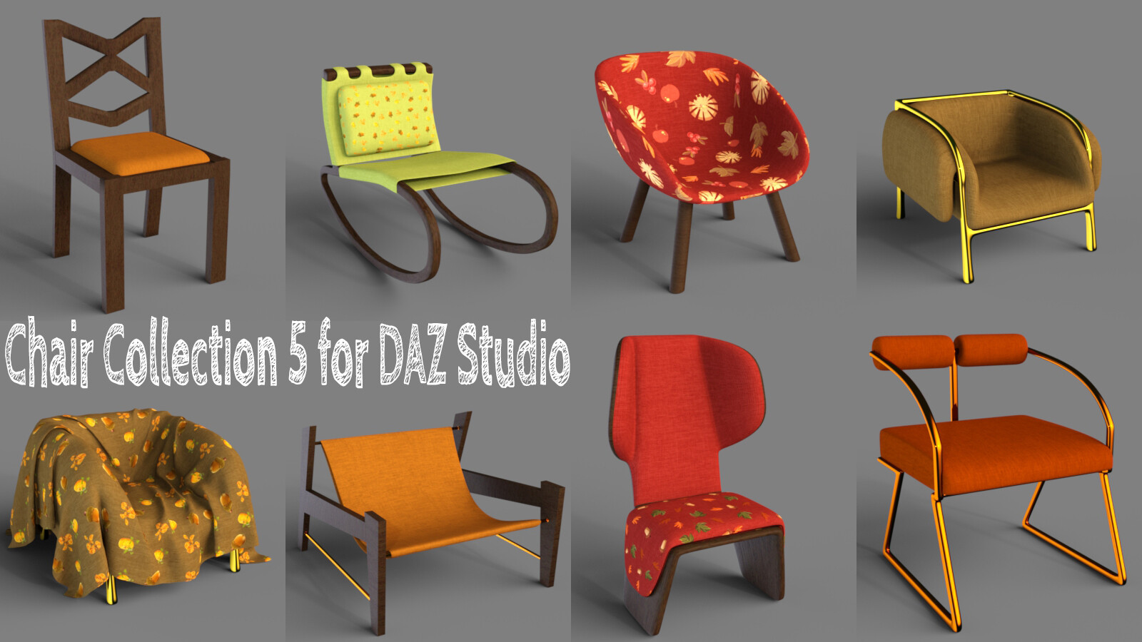 ArtStation - Chair Collection 5 for DAZ Studio | Resources