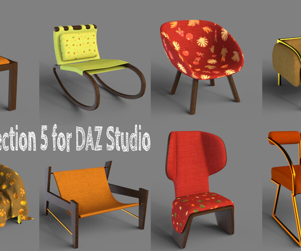 ArtStation - Chair Collection 5 for DAZ Studio | Resources