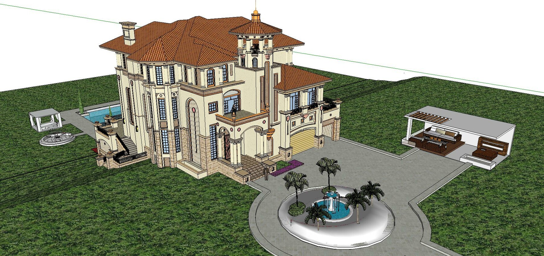 ArtStation - High-end-noble-villa area-023 | Resources