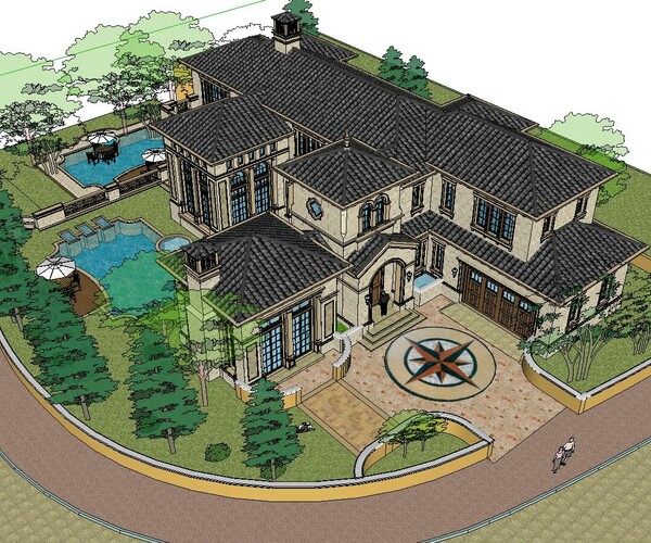 ArtStation - High-end-noble-villa area-070 | Resources