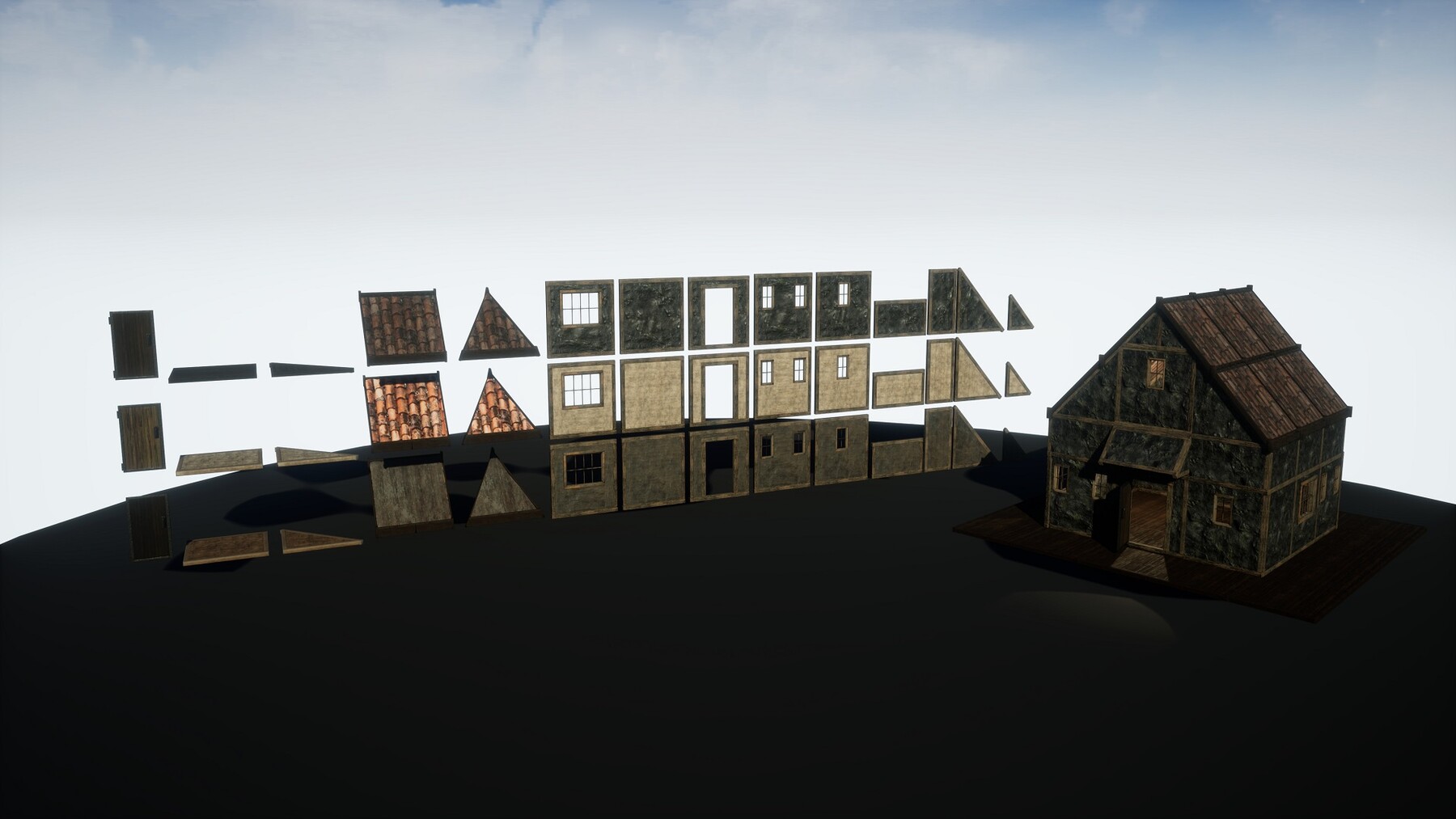 ArtStation - House-building modules 3 skins | Game Assets