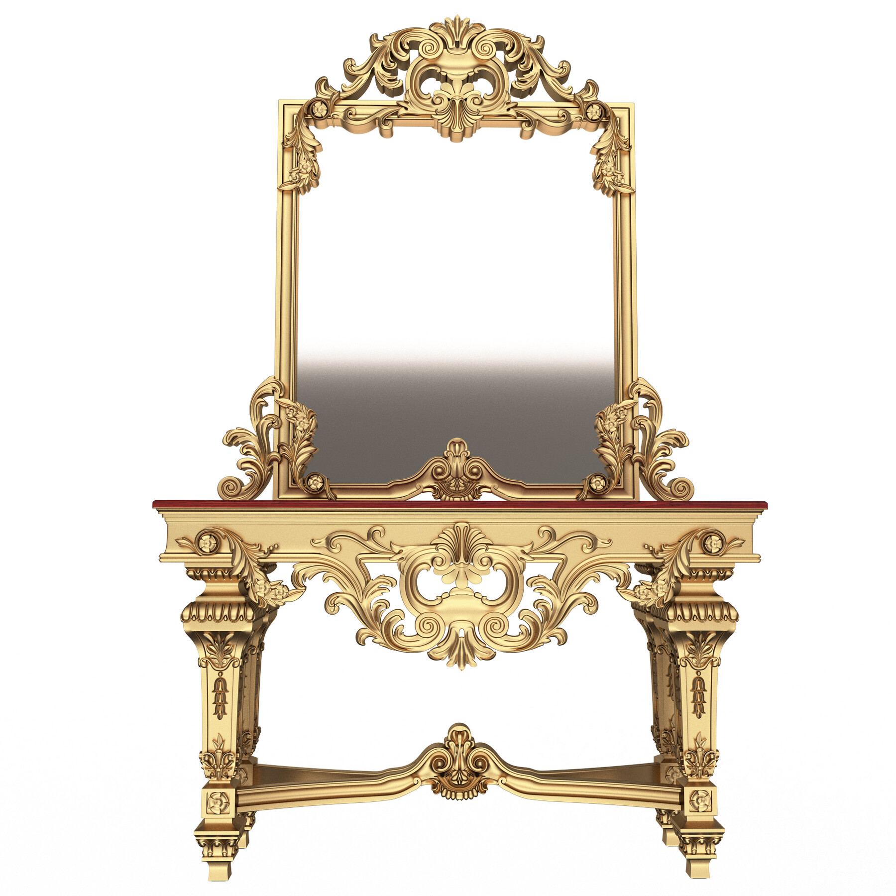 ArtStation - Classic Console Table with Mirror 01 | Resources