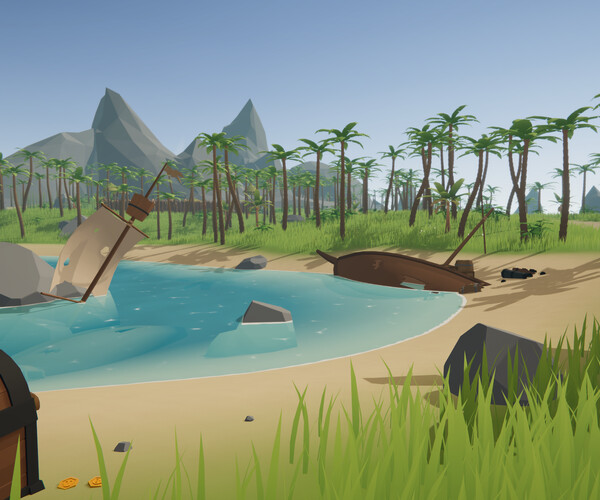 ArtStation - Low Poly Tropical Island - Asset for Unity 3D and Unreal Engine | Game Assets