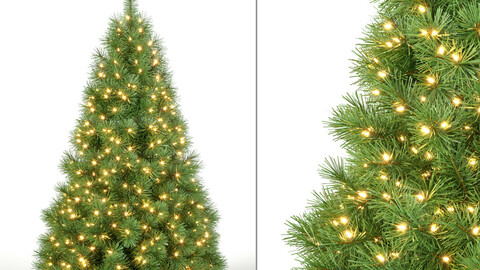 ArtStation - Tree-Christmas Tree 5 feet With Lights | Resources