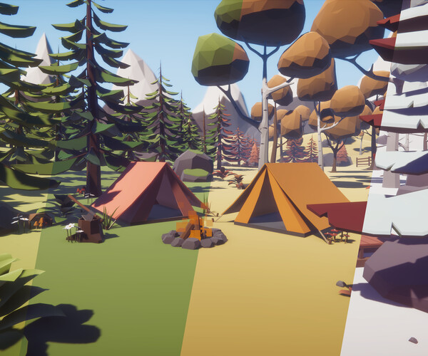 Artstation Low Poly Asset Bundle 3d Pack For Unity And Unreal
