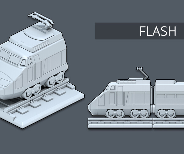 ArtStation - Flash - STL files for 3D printing - Trains & Rails World ...