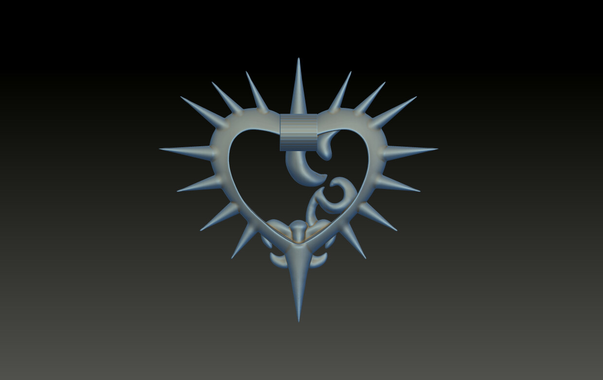 ArtStation - Heart Pendant with Spikes | Resources