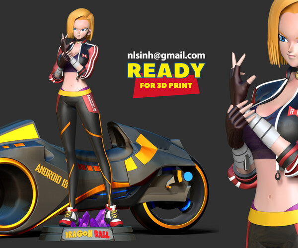 ArtStation - Racer Android 18 | Resources