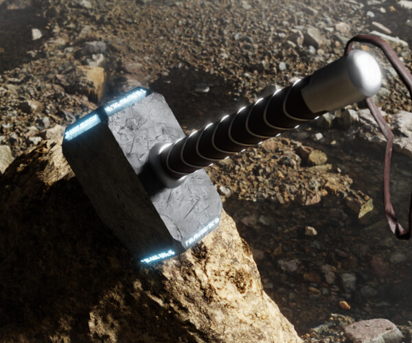 ArtStation - Mjolnir 3D model | Game Assets