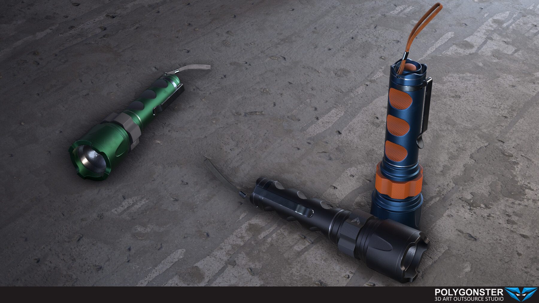 ArtStation - Tactical Flashlight | Game Assets