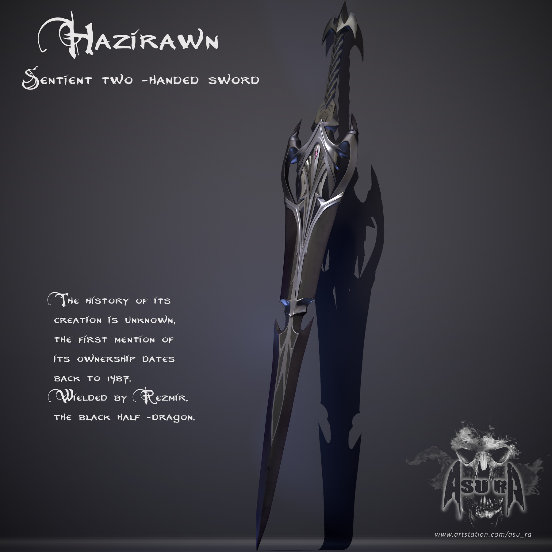 ArtStation - Hazirawn Sentient two-handed sword. | Game Assets