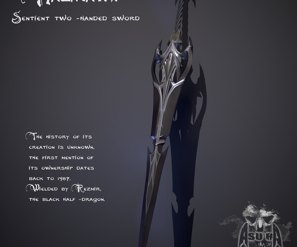 ArtStation - Hazirawn Sentient two-handed sword. | Game Assets