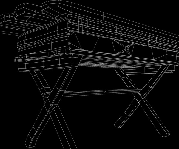 ArtStation - Wooden table for game engine | Game Assets