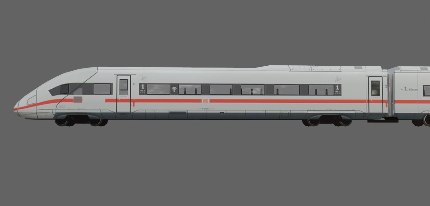 ArtStation - Modern Train - Trem Moderno Low-poly 3D model | Game Assets