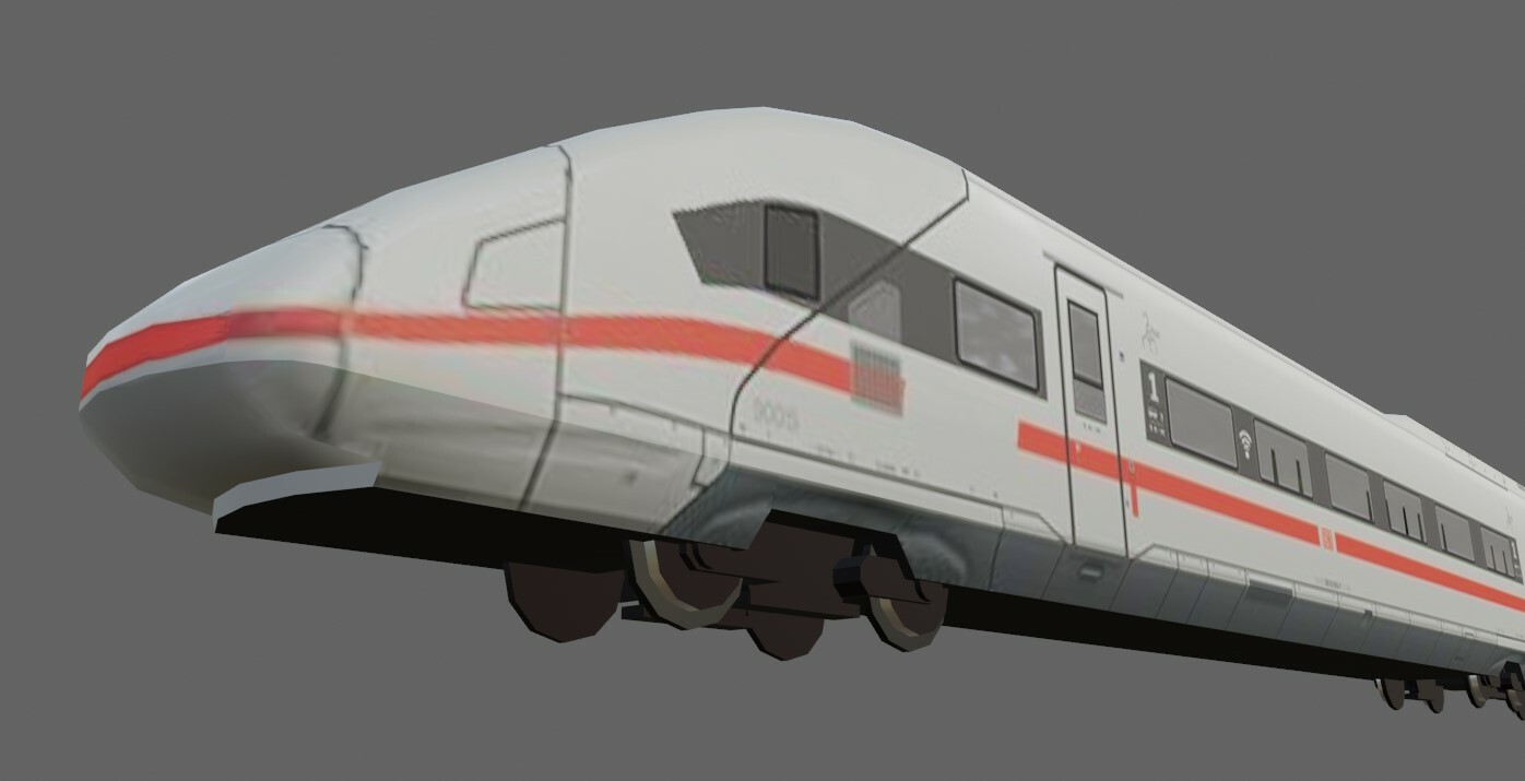 ArtStation - Modern Train - Trem Moderno Low-poly 3D model | Game Assets