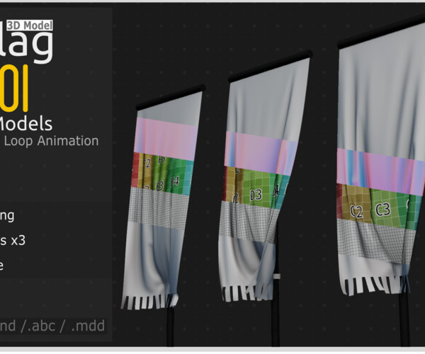 ArtStation - Flag_01 - Seamless Loop Animation | Game Assets