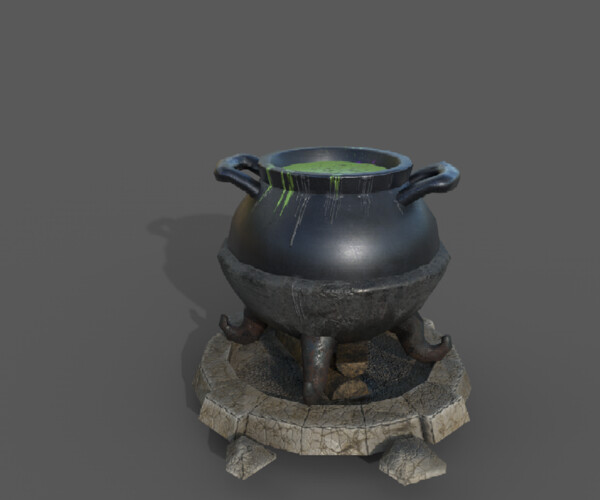ArtStation - Stylized Potion Cauldron PBR low-poly 3D model | Resources