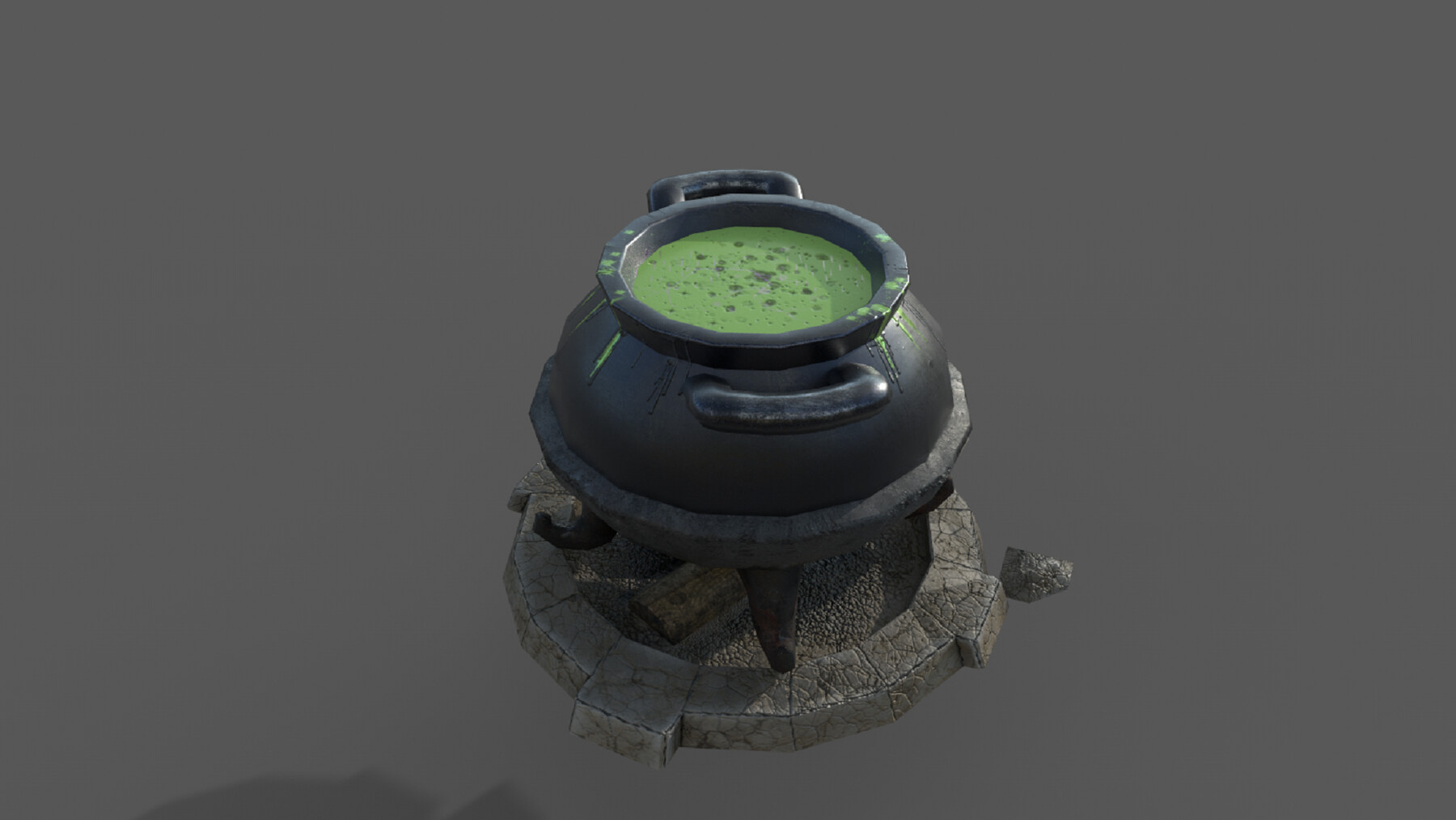ArtStation - Stylized Potion Cauldron PBR low-poly 3D model | Resources