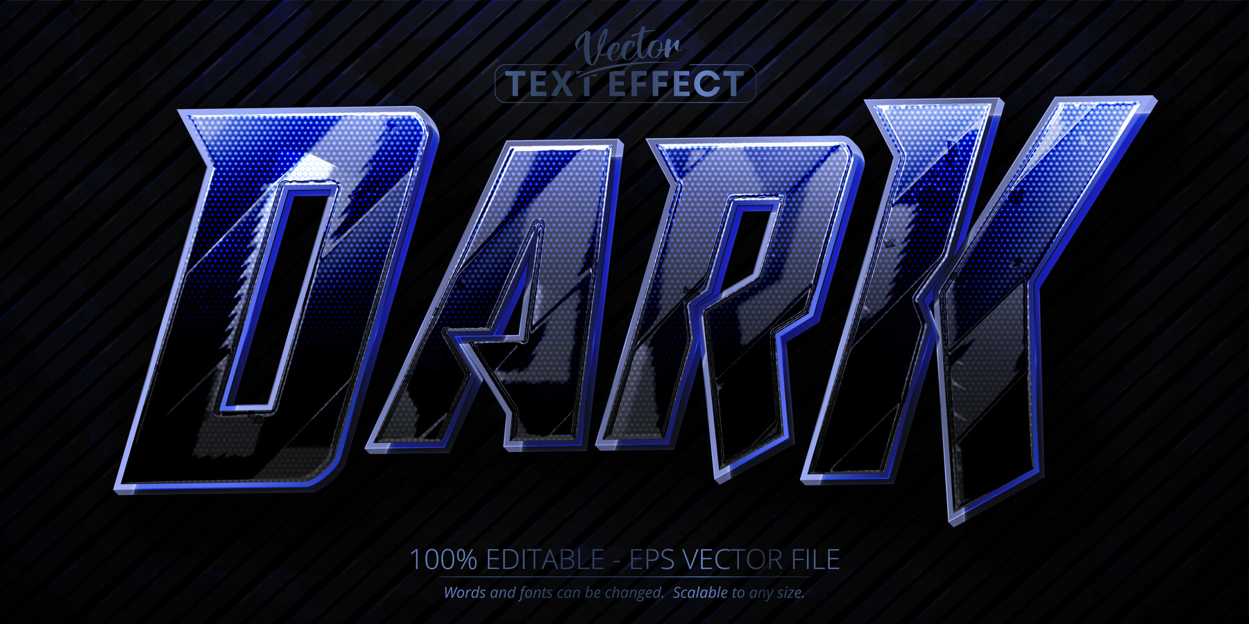 ArtStation - Dark text, blue color editable text effect on dark lines ...