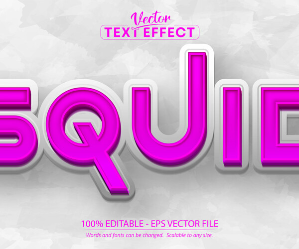 ArtStation - Squid text, 3d game style editable text effect | Artworks