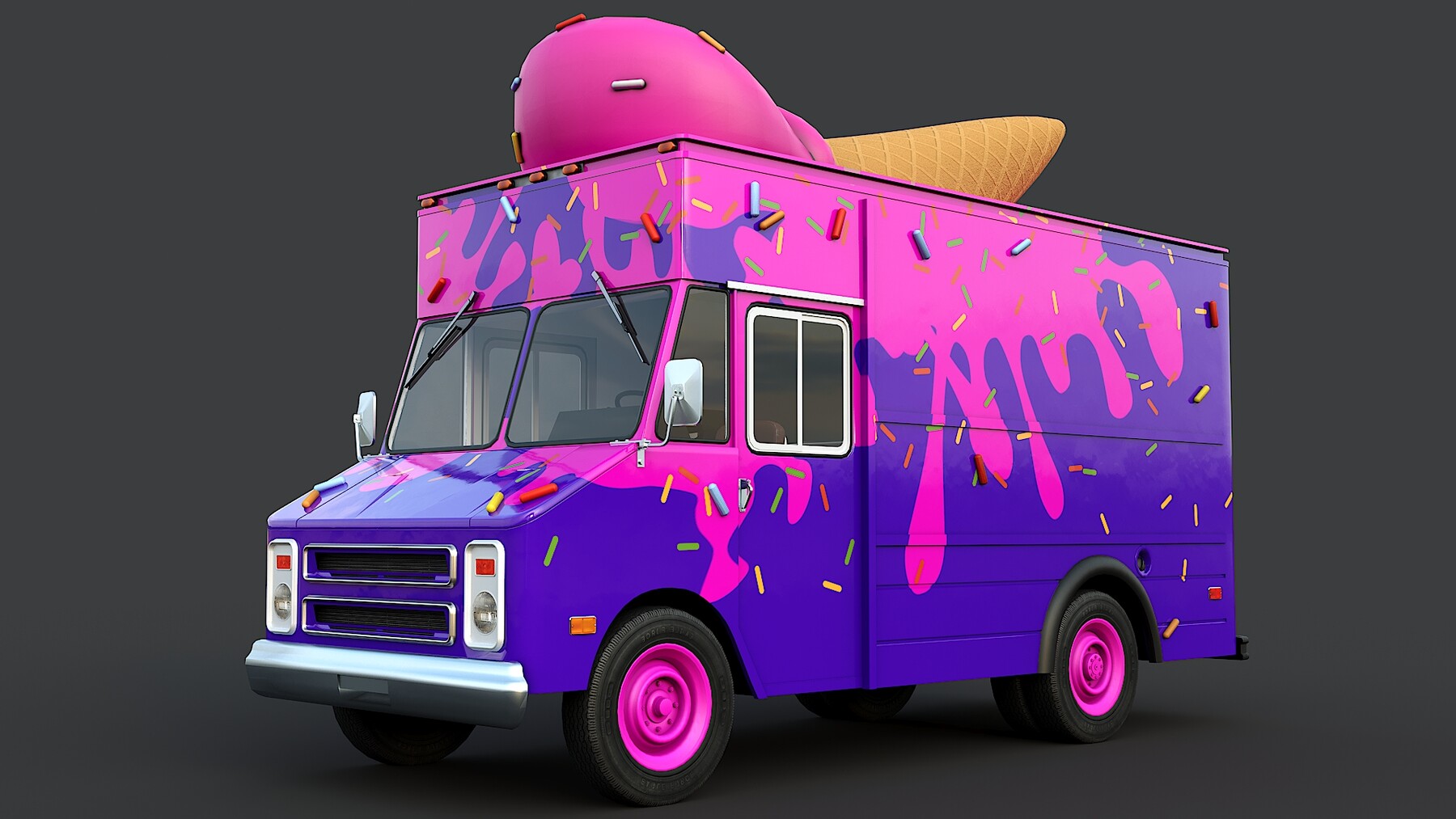 ArtStation - Step Van Ice Cream Truck | Game Assets
