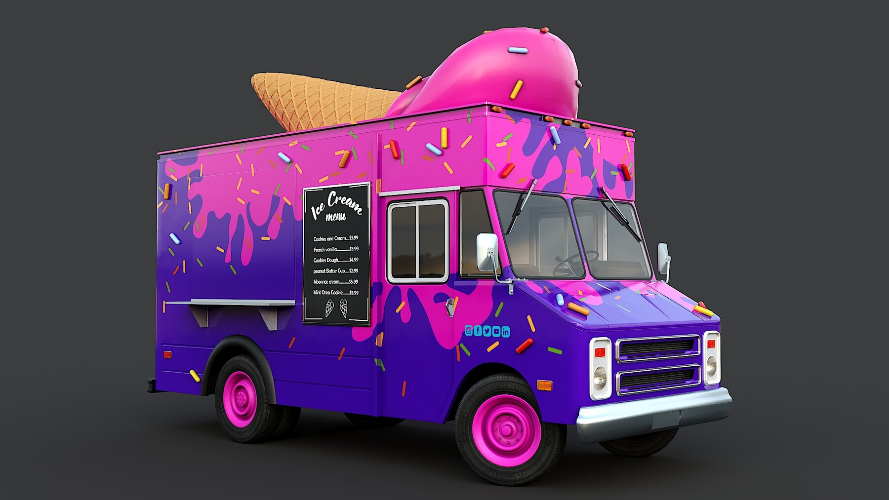 ArtStation - Step Van Ice Cream Truck | Game Assets