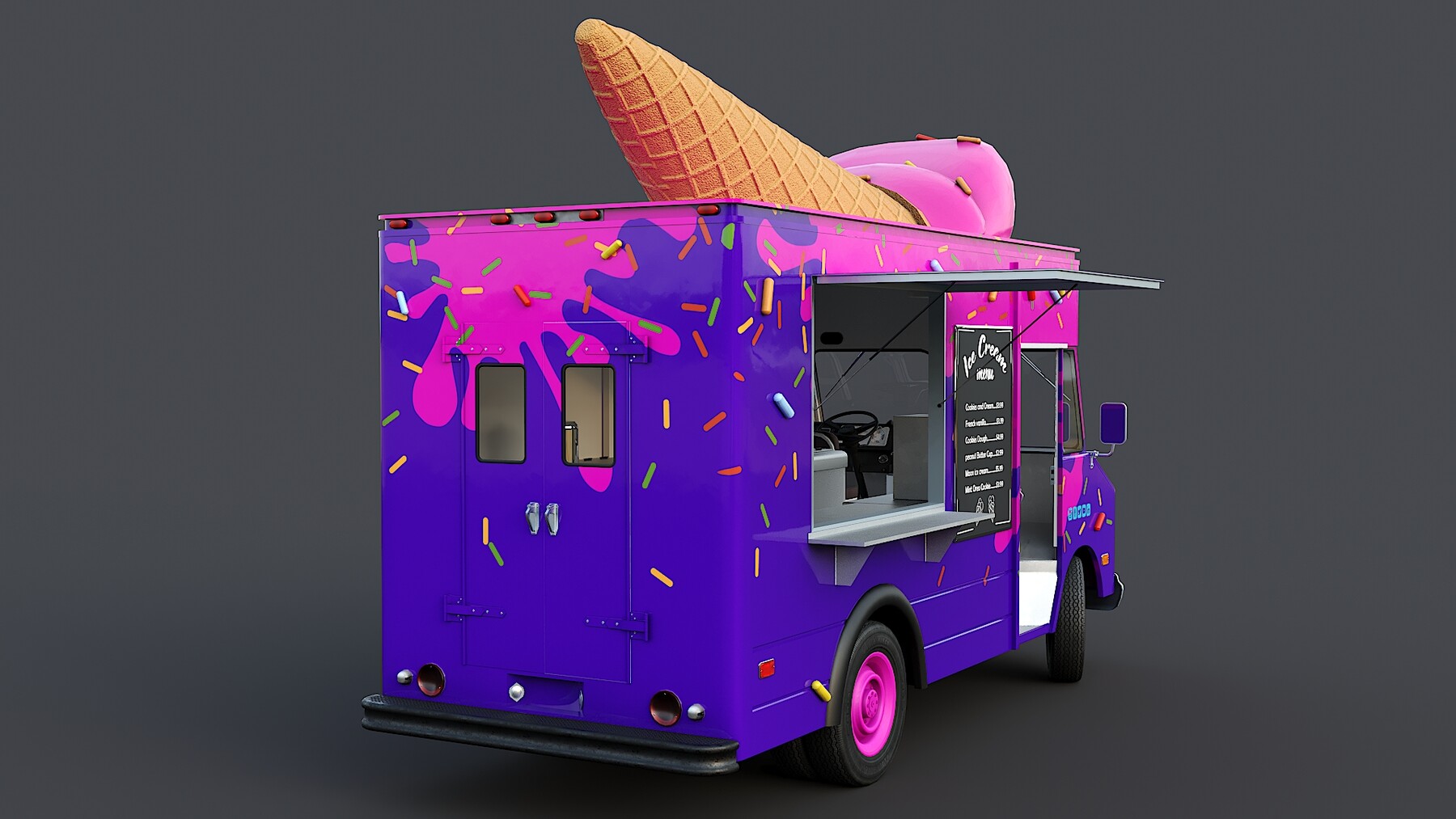 ArtStation - Step Van Ice Cream Truck | Game Assets