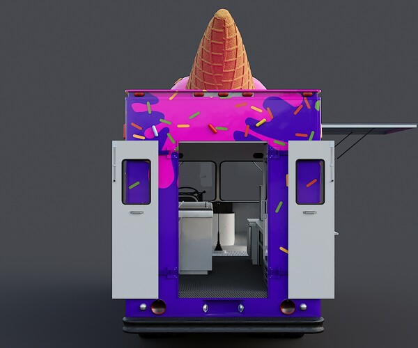 ArtStation - Step Van Ice Cream Truck | Game Assets
