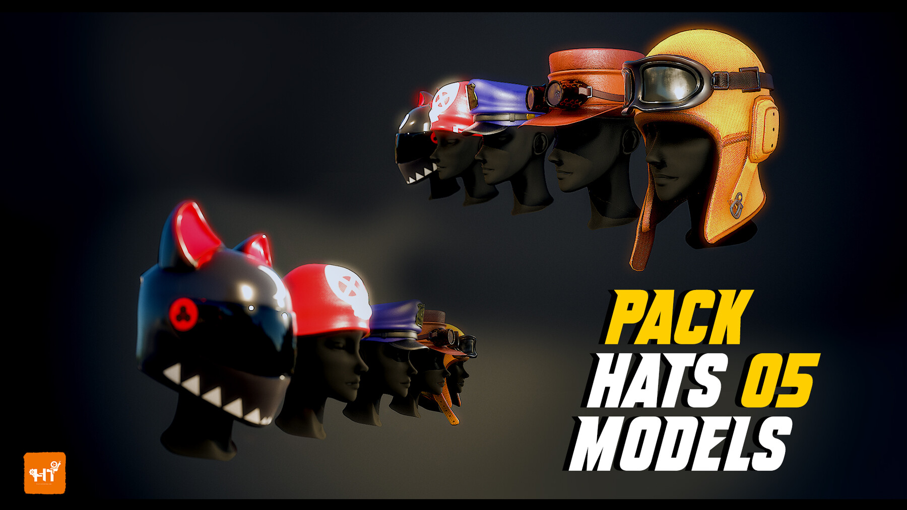 ArtStation - Pack hats 5 models | Game Assets