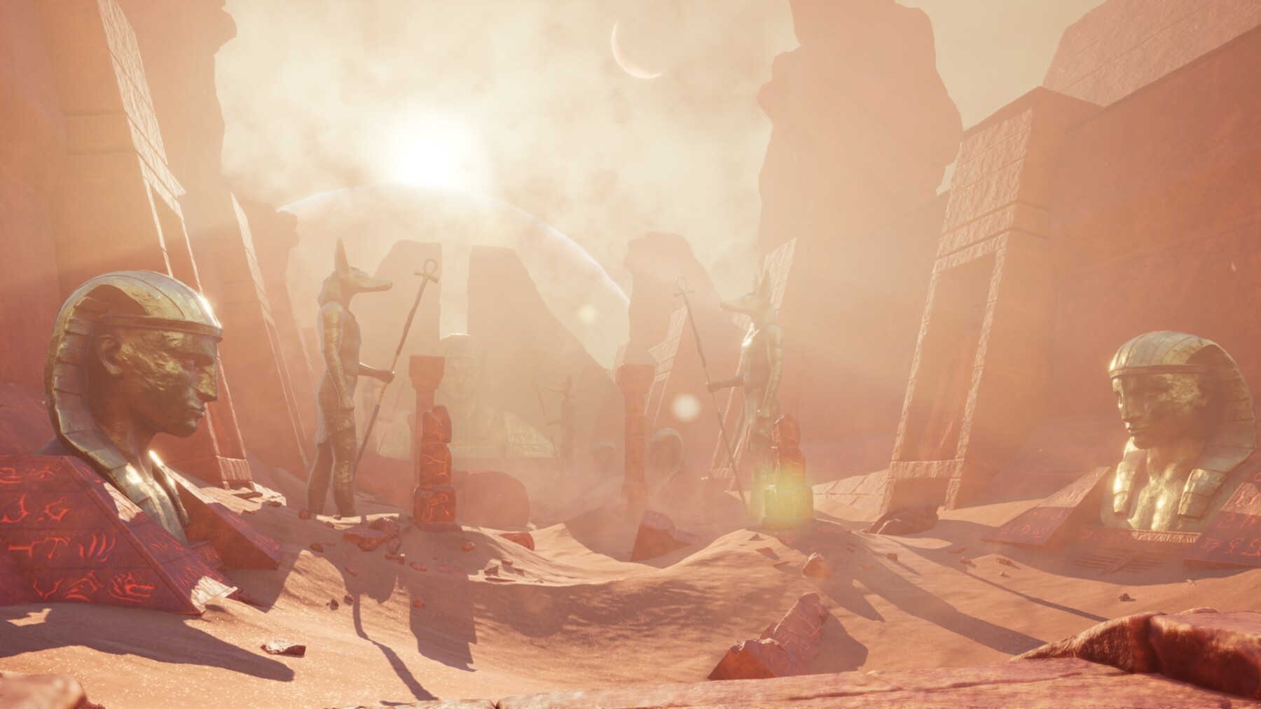 ArtStation - Alien Sandstorm Desert Planet - Egyptian Temple Ruins UE4 ...
