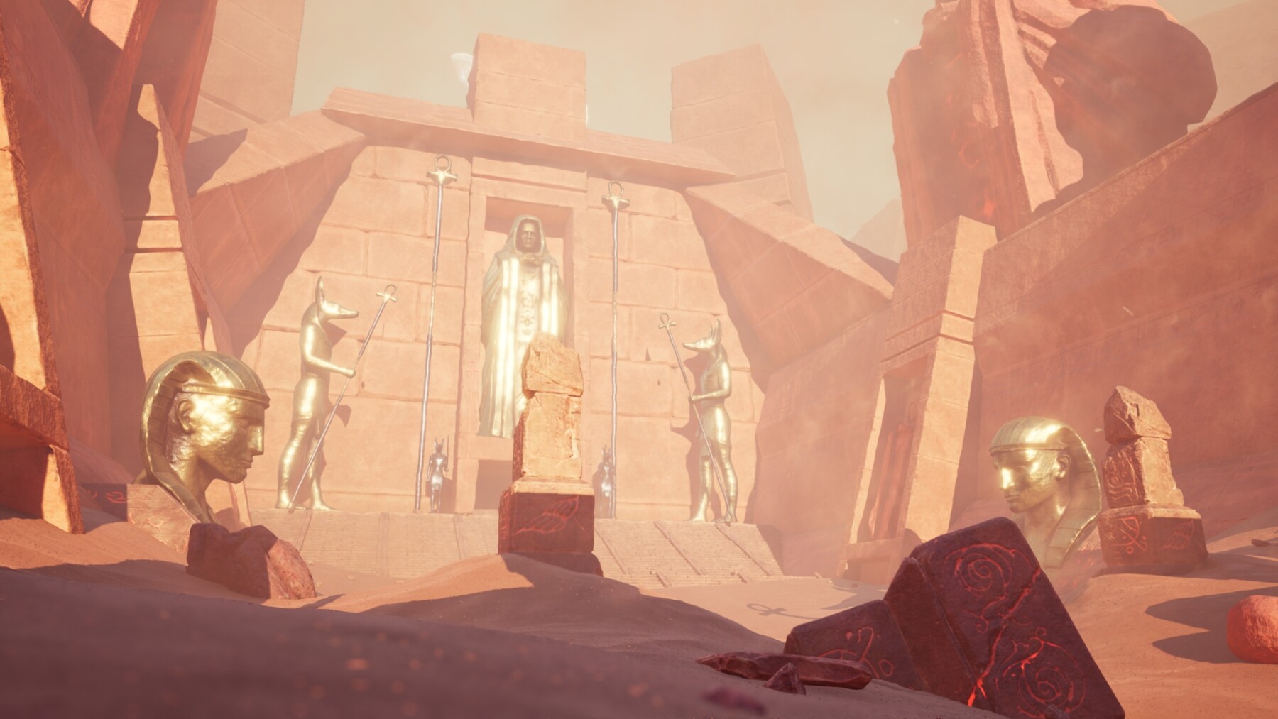 ArtStation - Alien Sandstorm Desert Planet - Egyptian Temple Ruins UE4 ...