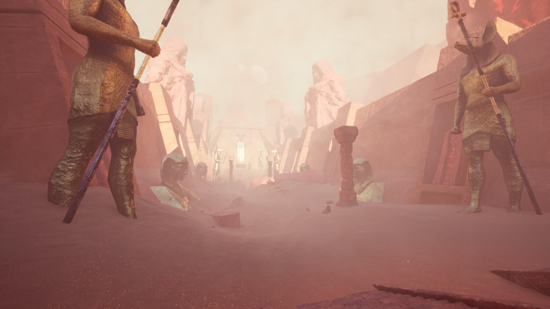 ArtStation - Alien Sandstorm Desert Planet - Egyptian Temple Ruins UE4 ...