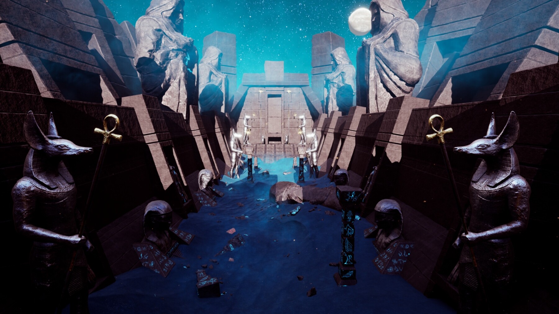 ArtStation - Alien Sandstorm Desert Planet - Egyptian Temple Ruins UE4 ...