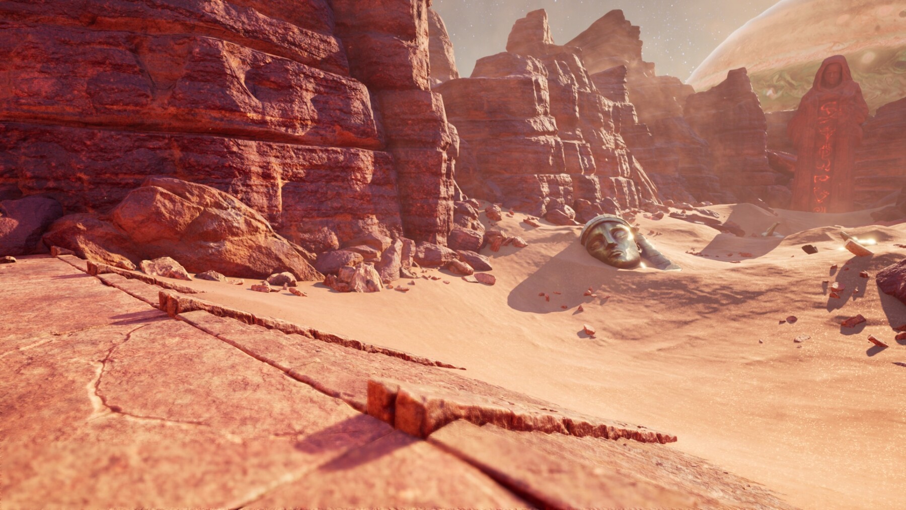 ArtStation - Alien Sandstorm Desert Planet - Egyptian Temple Ruins UE4 ...