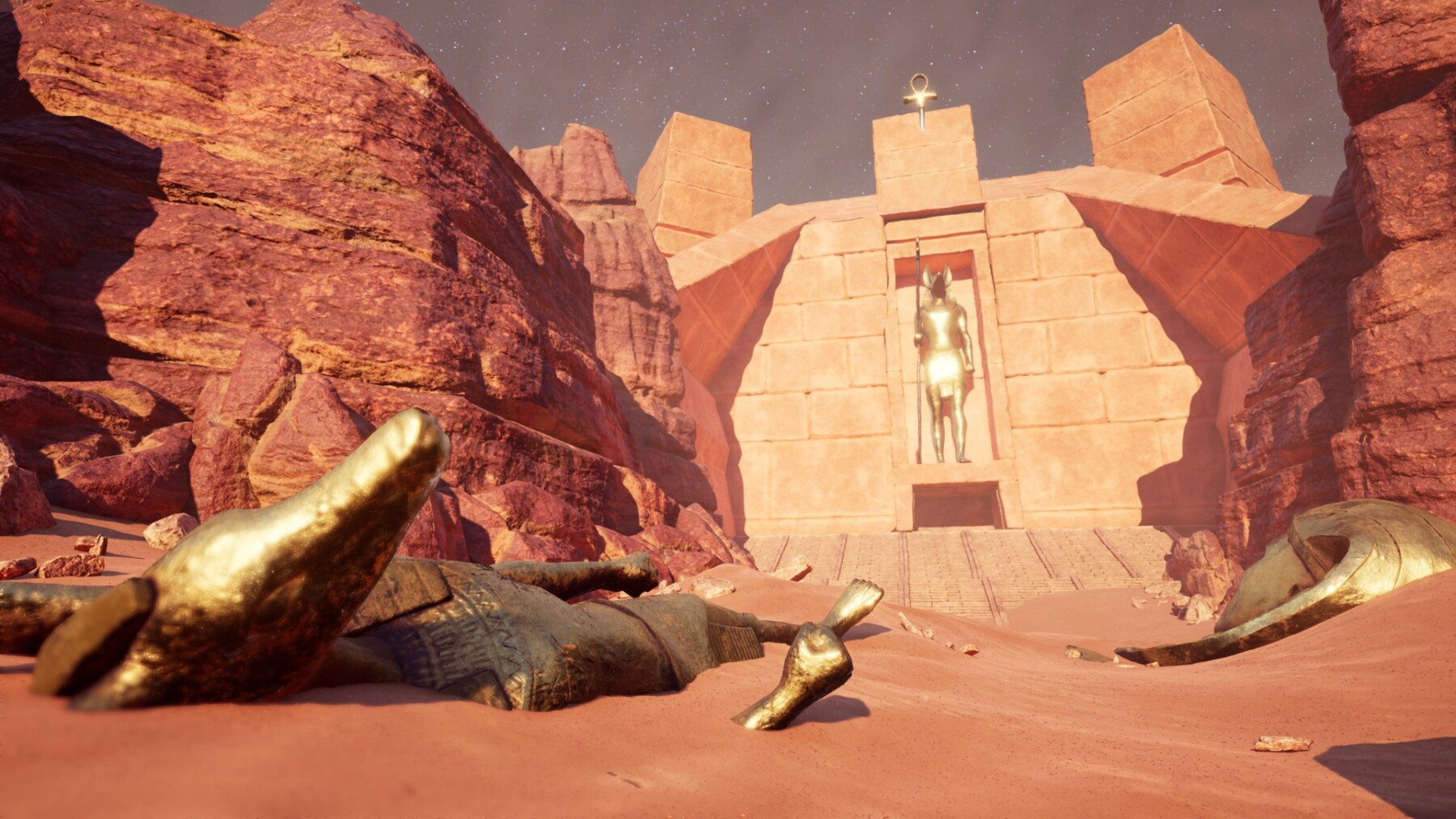 ArtStation - Alien Sandstorm Desert Planet - Egyptian Temple Ruins UE4 ...