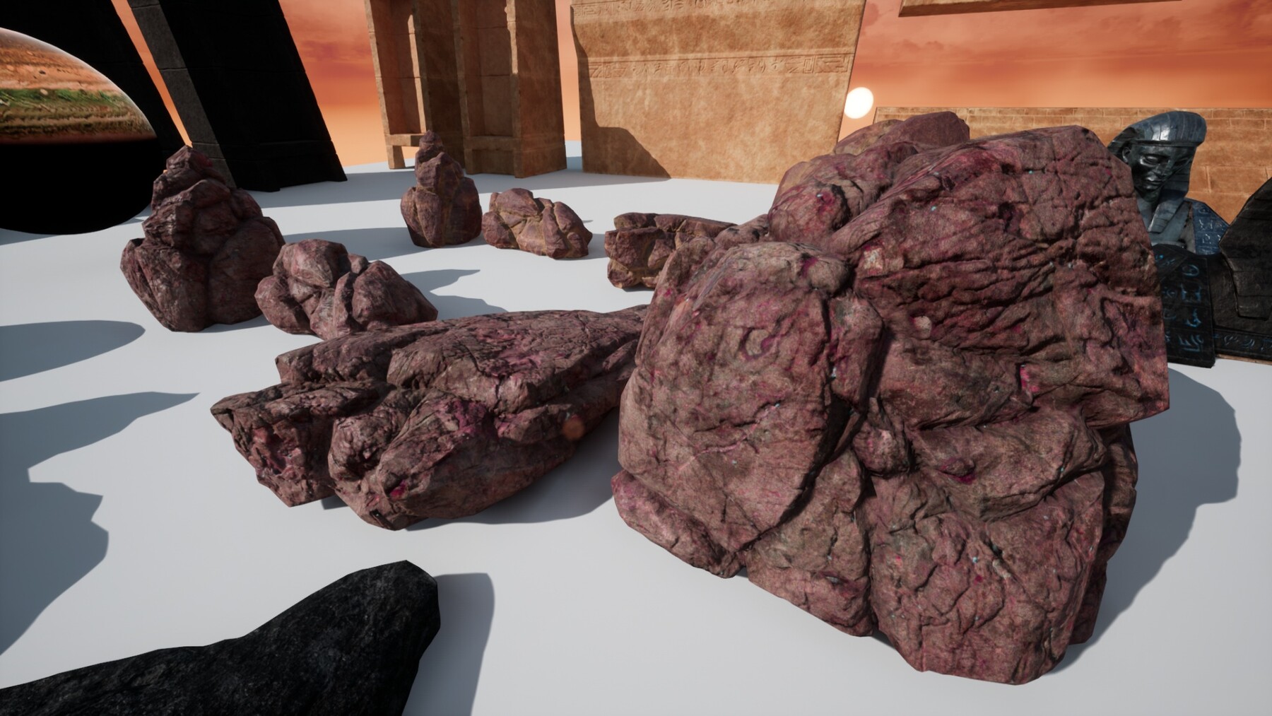 ArtStation - Alien Sandstorm Desert Planet - Egyptian Temple Ruins UE4 ...