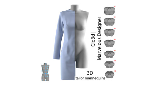 ArtStation - 3d tailor women mannequins \ Clo3d | Marvelous Designer ...