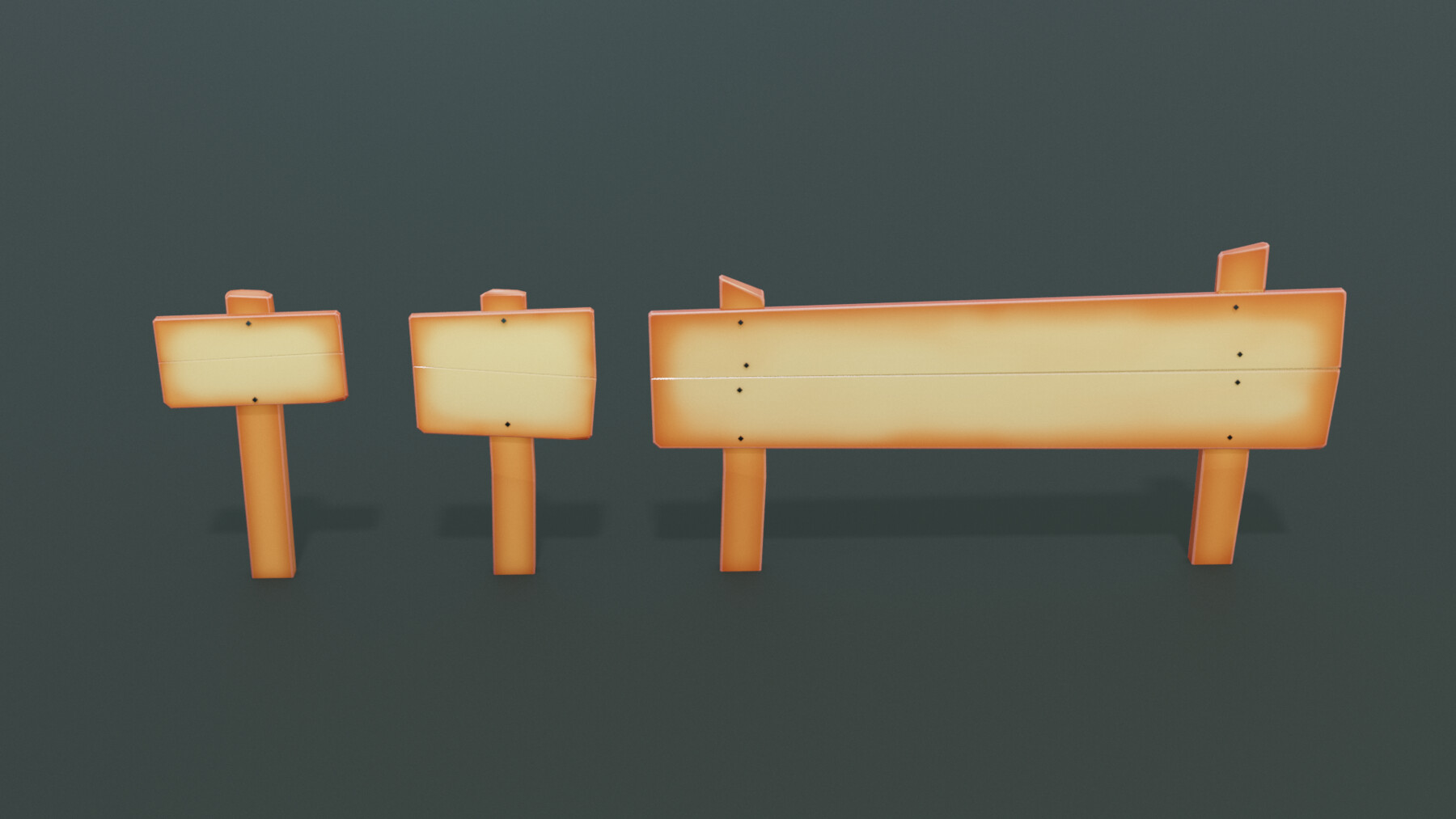 ArtStation - Signposts textured low-poly game ready assets pack | Game ...