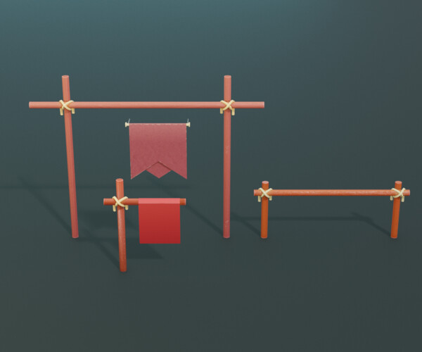 ArtStation - Medieval merchant textured low-poly game ready assets pack ...