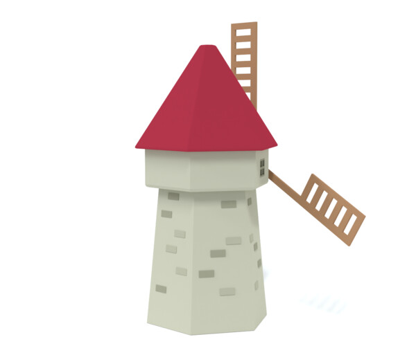 ArtStation - Low Poly Cartoon Windmill | Game Assets
