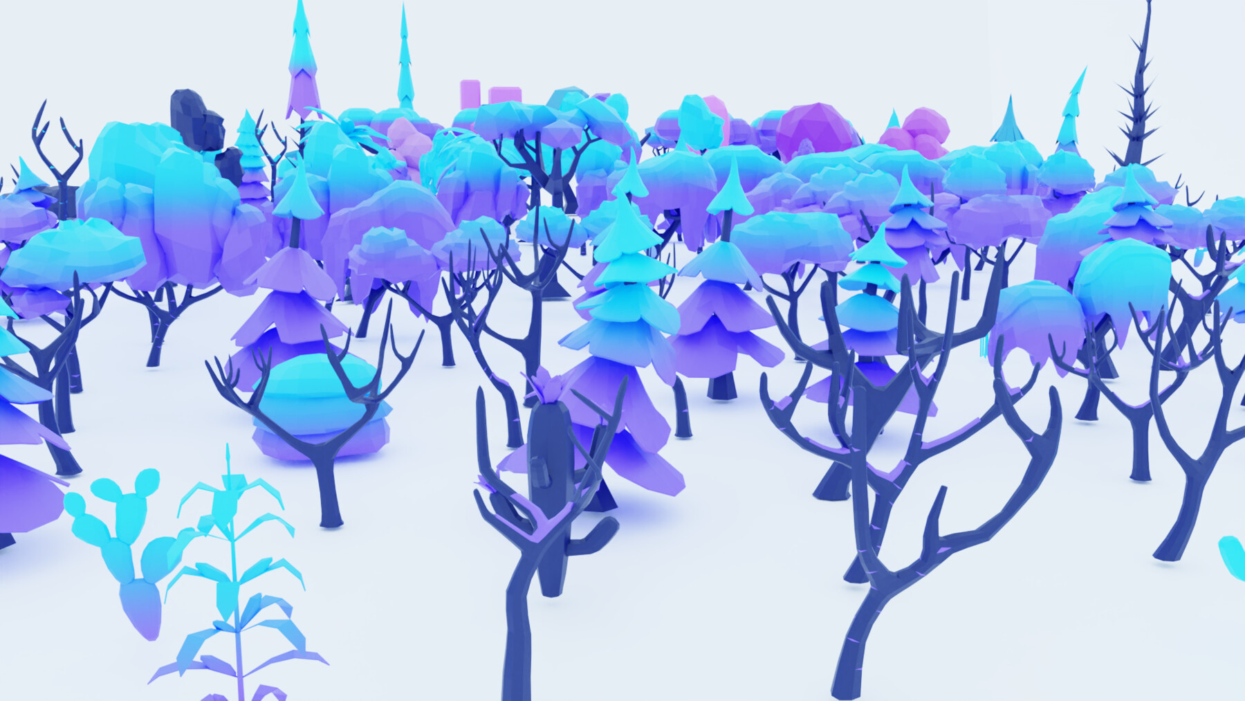 ArtStation - 165 Low poly tree asset pack | Game Assets