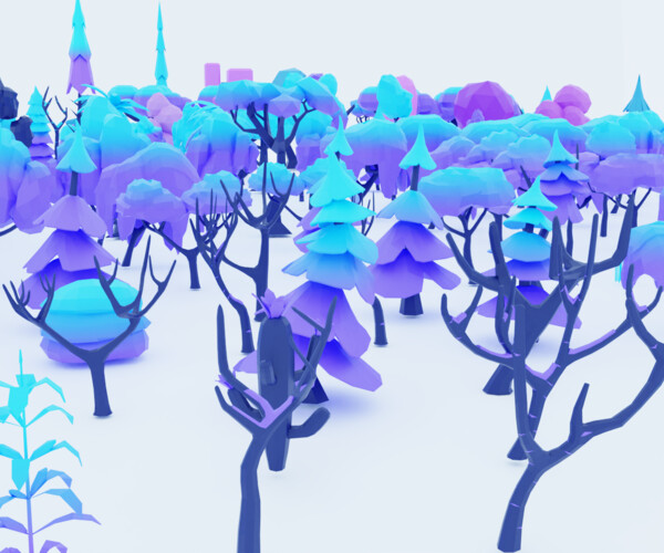 ArtStation - 165 Low poly tree asset pack | Game Assets
