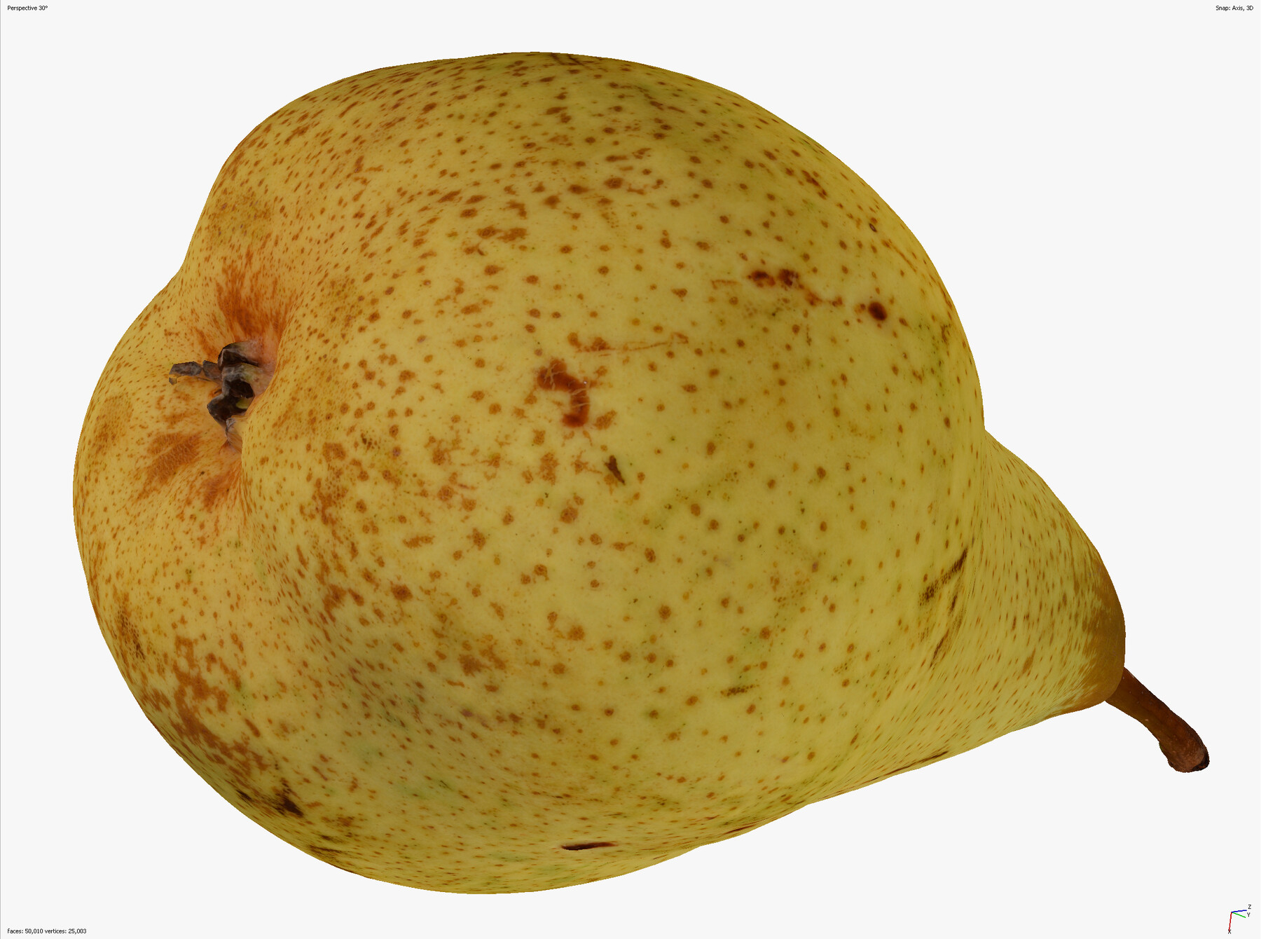ArtStation - PEAR FRUIT #2 LOW POLY \ HIGH POLY 3D MODEL - CROSS ...