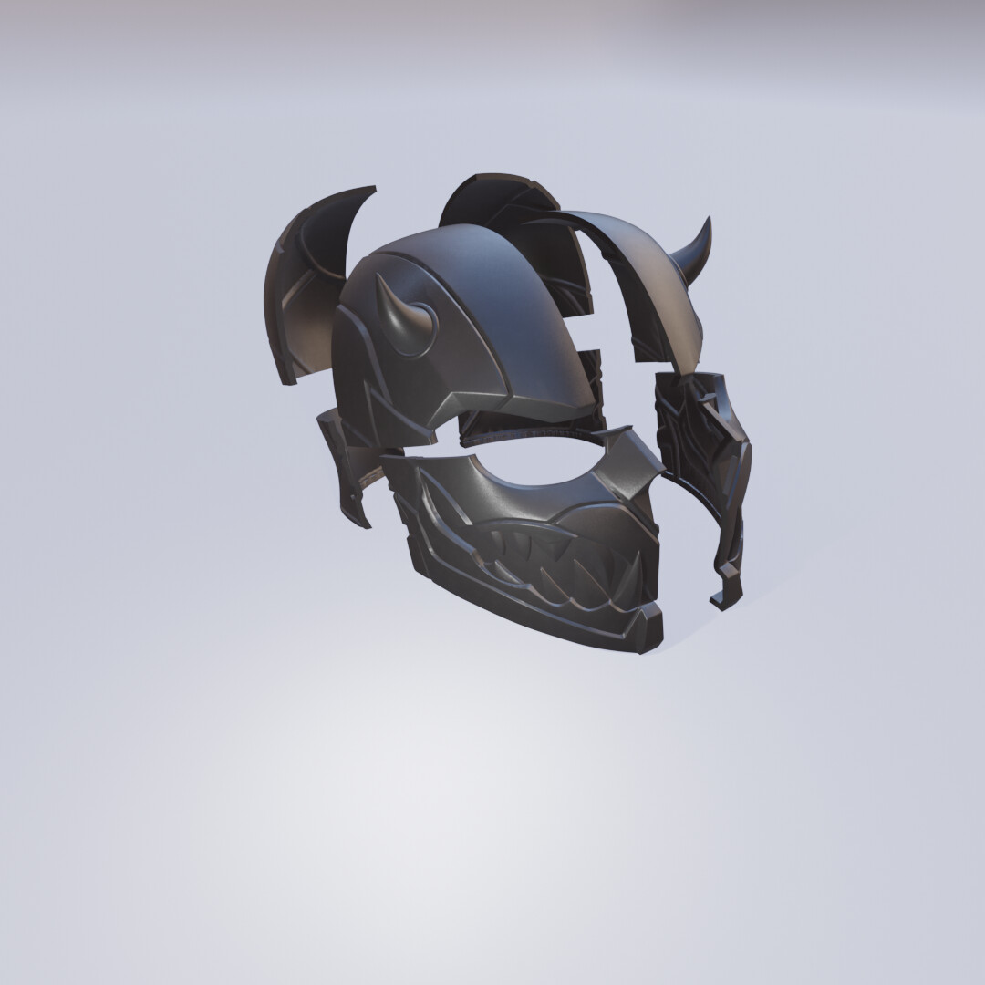 ArtStation - Printable Devil Helmet 3D model | Game Assets