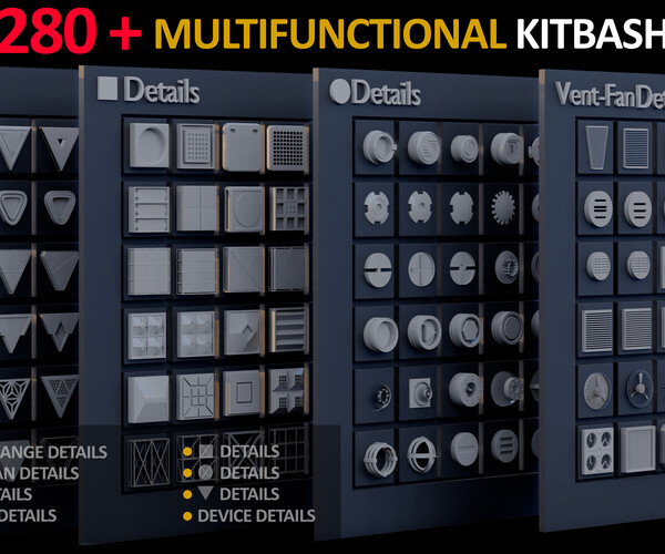 ArtStation - 280 + MULTIFUNCTIONAL KITBASH | Resources