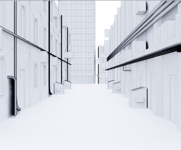 ArtStation - Urban Alley - Low Poly - Game Ready | Game Assets