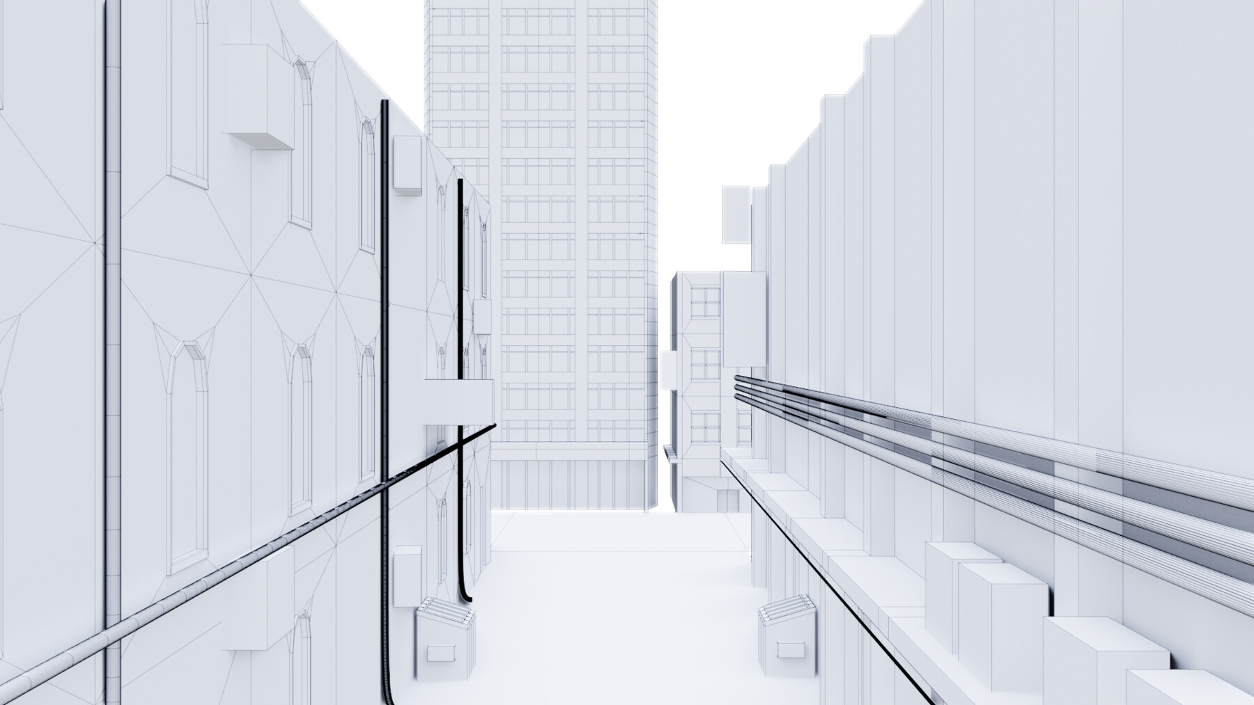 ArtStation - Urban Alley - Low Poly - Game Ready | Game Assets